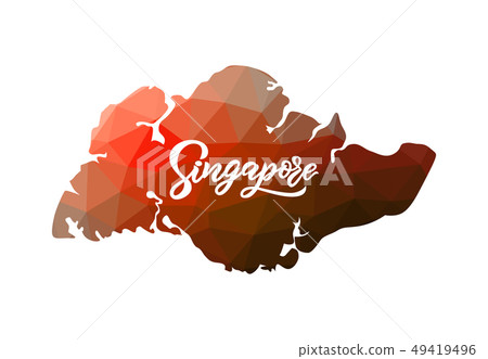 Hand lettering modern calligraphy Singapore text - Stock Illustration ...