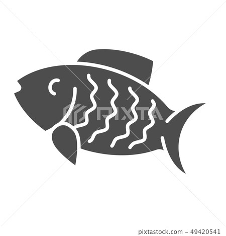 Fish solid icon. Animal vector illustration... - Stock Illustration ...