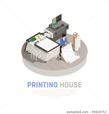 Isometric Printing House Polygraphy Composition - Stock Illustration [49420752] - PIXTA