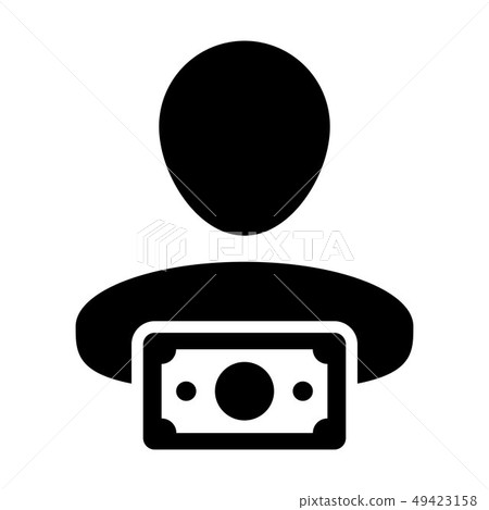 Loan icon vector male user person profile avatar - Stock Illustration ...