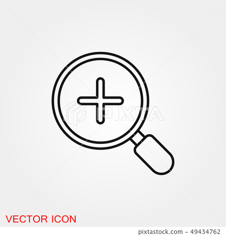 Zoom icon vector sign symbol for design - Stock Illustration [49434762 ...