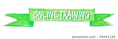 online training ribbon - Stock Illustration [49441148] - PIXTA