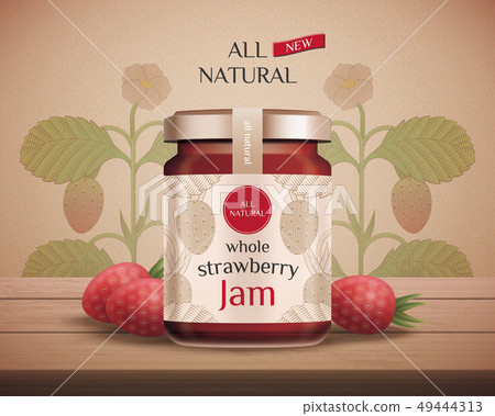 strawberry jam ads-插圖素材 [49444313] - PIXTA圖庫