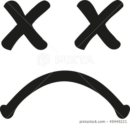 smiley_cross_bad.eps - Stock Illustration [49449221] - PIXTA