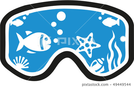snorkel_goggles_view_2c.eps - Stock Illustration [49449544] - PIXTA