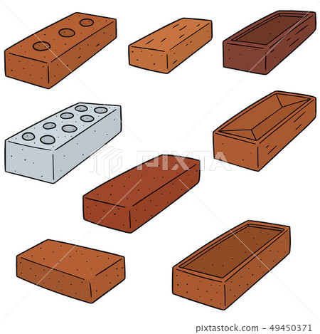 vector set of brick - Stock Illustration [49450371] - PIXTA
