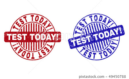 Grunge TEST TODAY! Scratched Round Watermarks - Stock Illustration ...