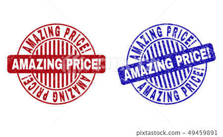 Grunge AMAZING PRICE! Scratched Round Stamps - Stock Illustration ...