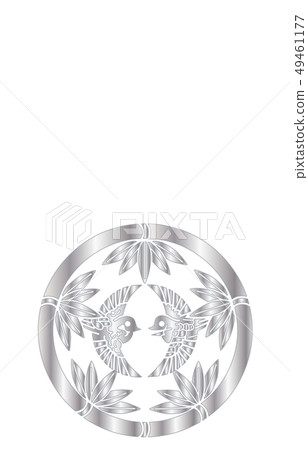 Warlords' family crest silver gradation Uesugi... - Stock Illustration ...