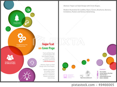 Flyer Template with Colorful Circles - Stock Illustration [49466005 ...