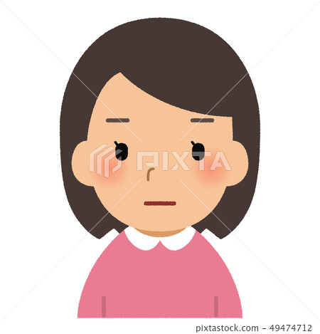 An expressionless woman - Stock Illustration [49474712] - PIXTA