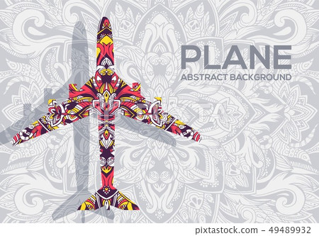 Art flying airplane with abstract. - Stock Illustration [49489932] - PIXTA