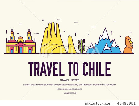 Country Chile thin line guide. - Stock Illustration [49489991] - PIXTA