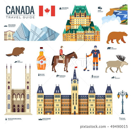 Country Canada travel vacation guide. - Stock Illustration [49490015 ...