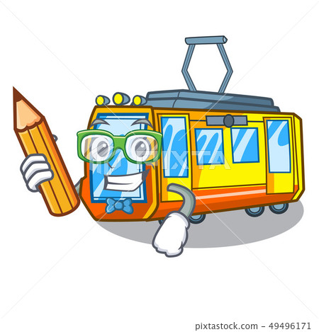 Student electric train isolated with the cartoon - Stock Illustration ...