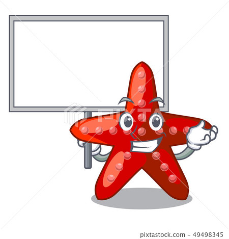 Bring board red starfish isolated with the... - Stock Illustration ...