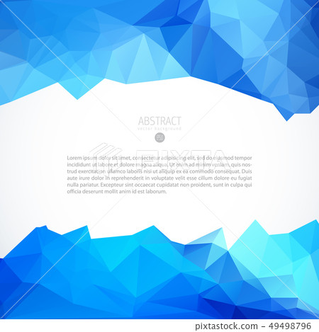 Blue triangle background banner brochure template - Stock Illustration ...