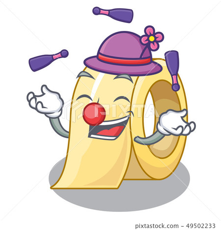 Juggling masking tape in a cartoon box - Stock Illustration [49502233 ...