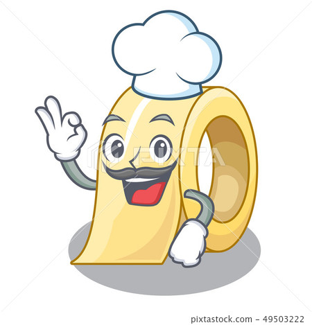 Chef masking tape above the cartoon table - Stock Illustration ...