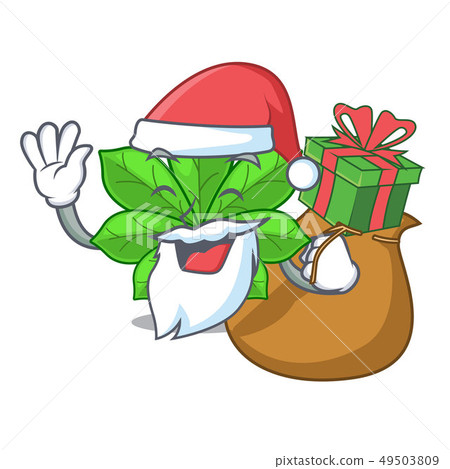 Santa with gift horse chestnuts in the cartoon... - Stock Illustration ...