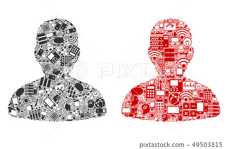 User Collage Icons for BigData - Stock Illustration [49503815] - PIXTA
