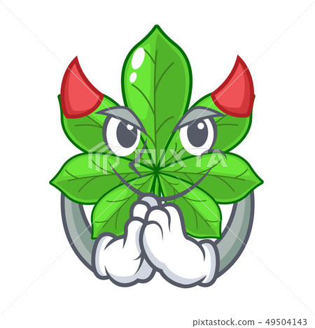 Devil horse chestnuts in the mascot stem - Stock Illustration [49504143 ...