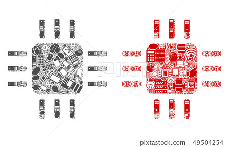 Processor Mosaic Icons for BigData - Stock Illustration [49504254] - PIXTA