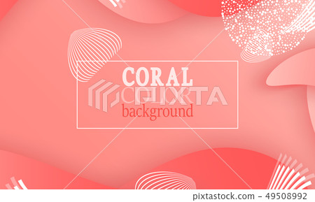Coral color abstract background. Vector. - Stock Illustration [49508992 ...