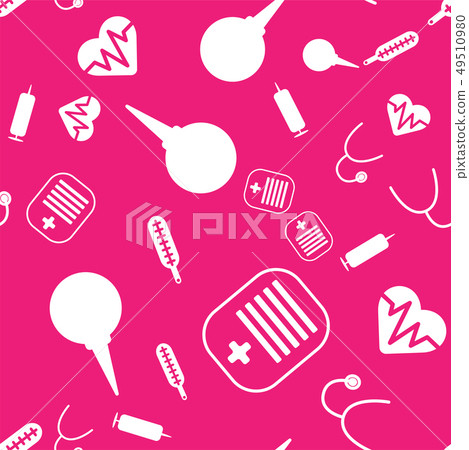 Medical elements seamless pattern vector - Stock Illustration [49510980 ...