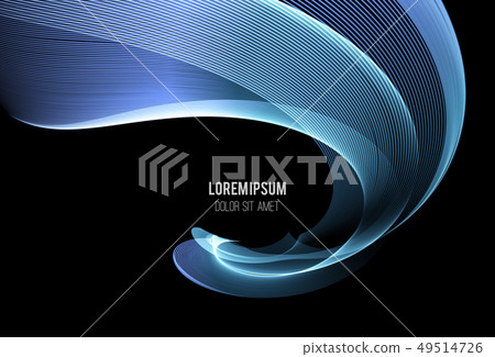 Vector Abstract shiny color blue wave design... - Stock Illustration ...