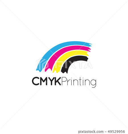 CMYK printing logo icon graphic design template - Stock Illustration ...