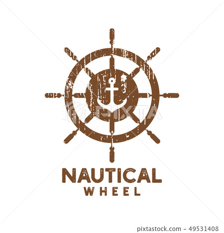 Nautical wheel logo icon design template vector-插圖素材 [49531408] - PIXTA圖庫