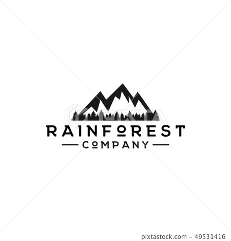 Rainforest logo graphic design template vector - Stock Illustration ...