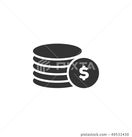 Coin stack icon graphic design template vector - Stock Illustration ...
