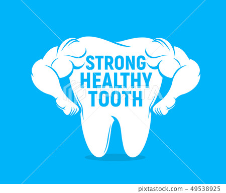 Strong healthy tooth vector icon. Dental care... - Stock Illustration ...