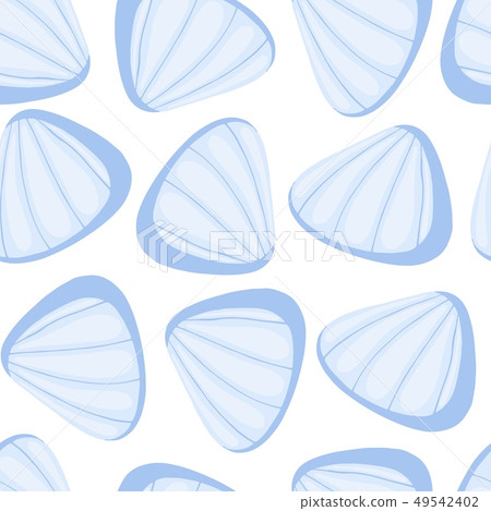 Blue seashells vector seamless pattern. Underwater - Stock Illustration ...