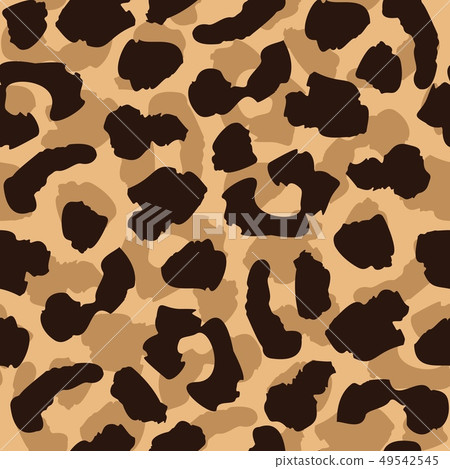 Leopard skin seamless pattern. Wild cat texture - Stock Illustration ...