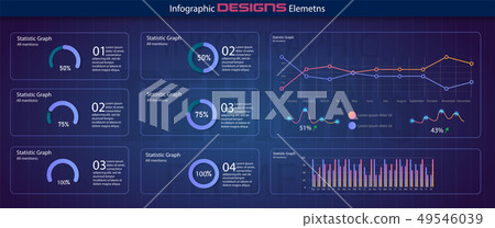 Charts dashboard. Financial analytical chart, - Stock Illustration ...