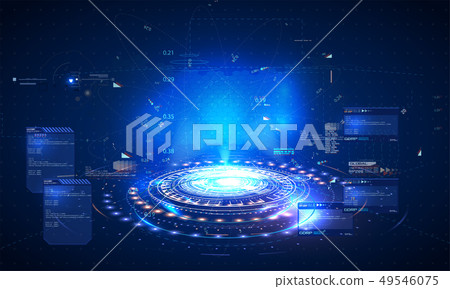 Futuristic hologram, layout for your HUD GUI UI - Stock Illustration ...