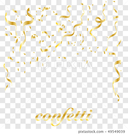 Falling shiny golden confetti - Stock Illustration [49549039] - PIXTA