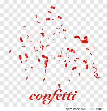 Falling shiny Red confetti - Stock Illustration [49549050] - PIXTA