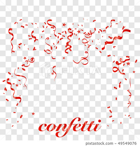 Falling shiny Red confetti - Stock Illustration [49549076] - PIXTA