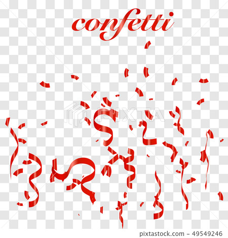 Falling shiny Red confetti - Stock Illustration [49549246] - PIXTA