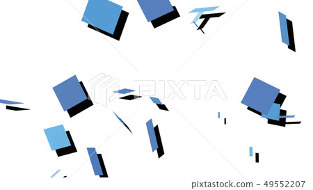 CG particle Blue Square with shadow - Stock Illustration [49552207] - PIXTA