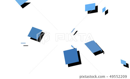 CG particle Blue Square with shadow - Stock Illustration [49552209] - PIXTA