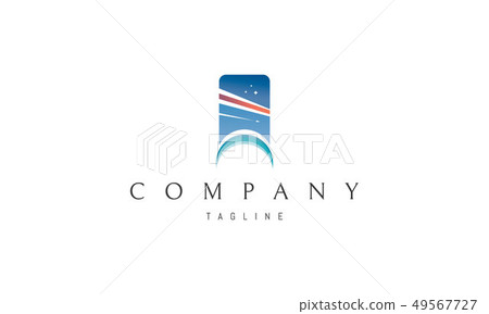 Air flights abstract Blue vector logo design-插圖素材 [49567727] - PIXTA圖庫