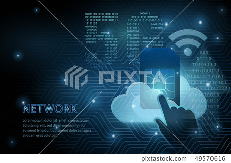 5G wifi wireless technology template background - Stock Illustration ...