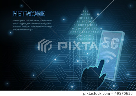 5G wifi wireless technology template background - Stock Illustration ...