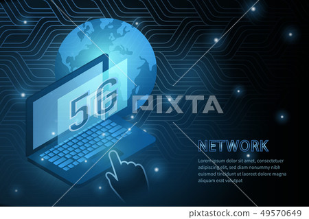 5G wifi wireless technology template background - Stock Illustration ...