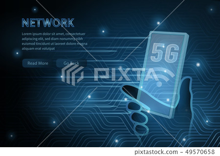 5G wifi wireless technology template background - Stock Illustration ...